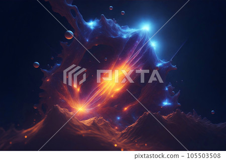 Abstract futuristic science particle banner... - Stock Illustration ...