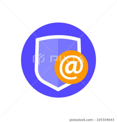 secure email, mail protection icon, flat vector - Stock Illustration ...