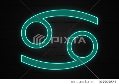 Zodiac sign Cancer in neon light-插圖素材 [105505624] - PIXTA圖庫