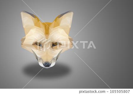 Fox's head - Low poly model - Stock Illustration [105505807] - PIXTA