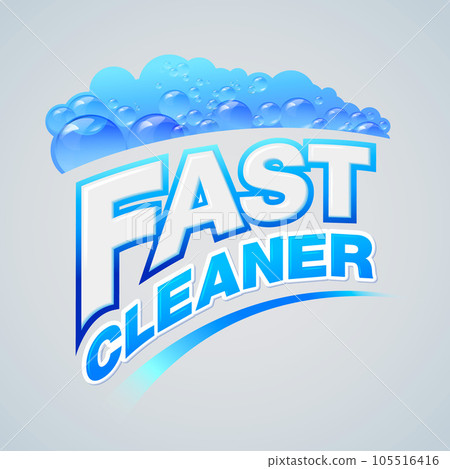 Cleaning label business logo design.... - Stock Illustration [105516416 ...
