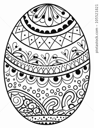 Easter egg coloring AI image - Stock Illustration [105521821] - PIXTA