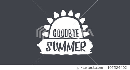 White goodbye summer vector concept text label... - Stock Illustration ...