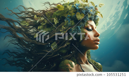 Artistic image of mother earth. World...-插圖素材 [105531251] - PIXTA圖庫