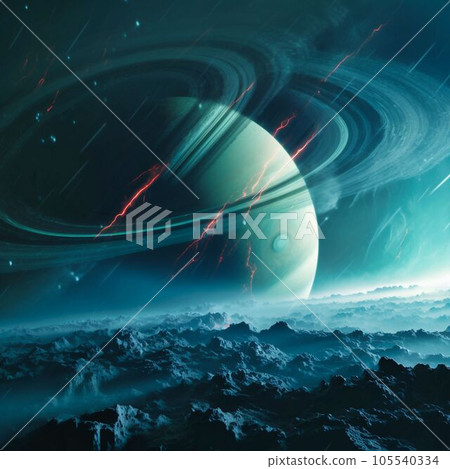 Epic scifi cinematic massive neon hurricane... - Stock Illustration ...