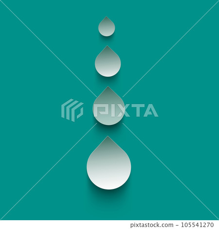 Paper cut water drops vector background - Stock Illustration [105541270 ...