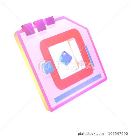 3D icon video games save rendered isolated on... - Stock Illustration ...
