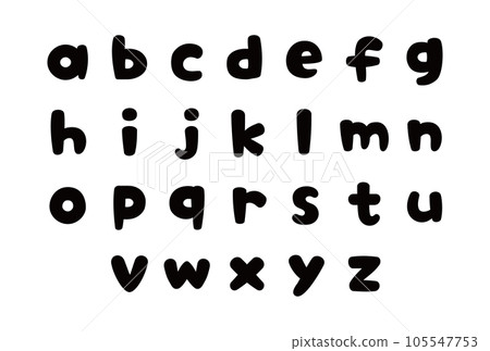 Convenient and cute alphabet (lowercase) that... - Stock Illustration ...