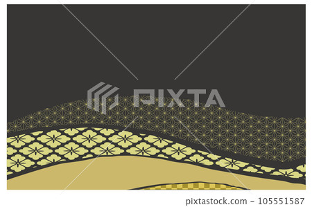Luxury golden Japanese pattern background - Stock Illustration ...