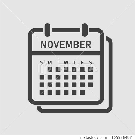 Vector template icon page calendar, month November - Stock Illustration ...
