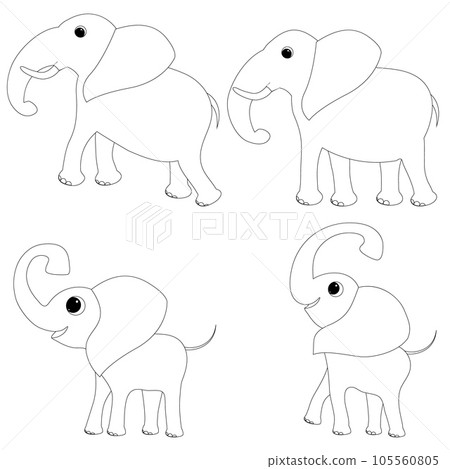 Baby Asian Elephant Coloring Pages 600+ Asian Elephant In Black And