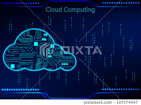 Abstract futuristic Cloud computing technology... - Stock Illustration ...