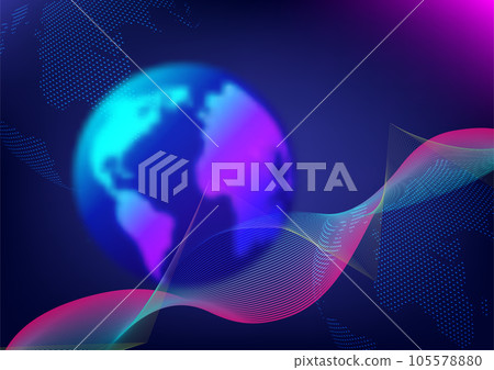 Multiverse global network communication... - Stock Illustration ...