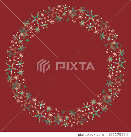 Snowflake Wreath Vector