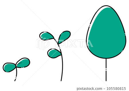 Illustration of plant growth process. Cute... - Stock Illustration ...
