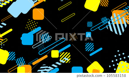 Particle VJ Shapes Pop Colorful Refreshing... - Stock Illustration ...