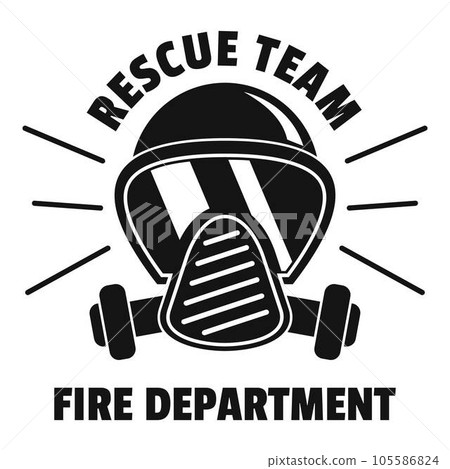 Firefighter mask logo. Simple illustration of... - Stock Illustration ...