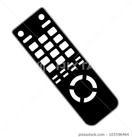 black and white icon of remote control - Stock Illustration [105596464 ...