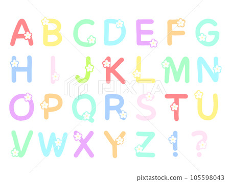 Floral alphabet Uppercase letters - Stock Illustration [105598043] - PIXTA