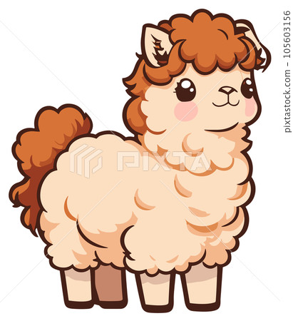 Emblem illustration_Tazumi_Alpaca① - Stock Illustration [105603156] - PIXTA