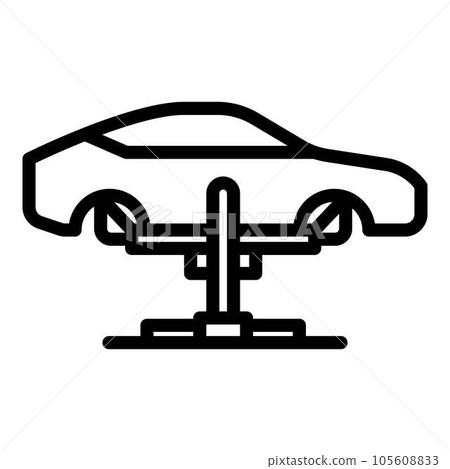 Diagnostic car lift icon. Outline diagnostic... - Stock Illustration ...