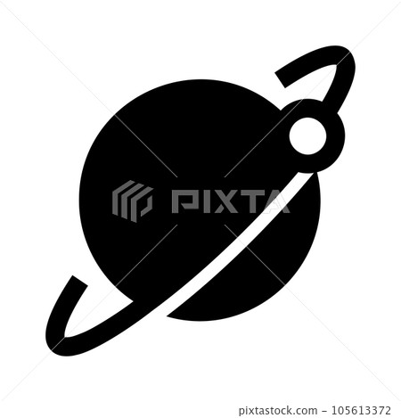 Filled style icons representing space, Saturn - Stock Illustration [105613372] - PIXTA