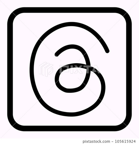 Threads mobile app icon and logo on white... - Stock Illustration ...