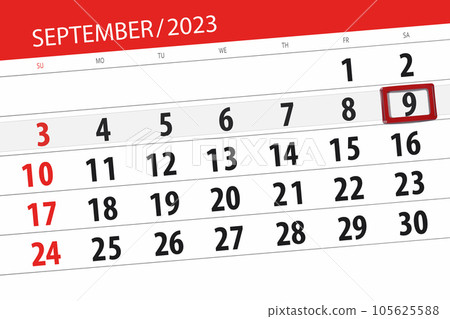 Calendar 2023, deadline, day, month, page,... - Stock Illustration ...