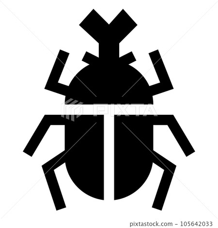 Filled style icons representing bugs, beetles - Stock Illustration [105642033] - PIXTA