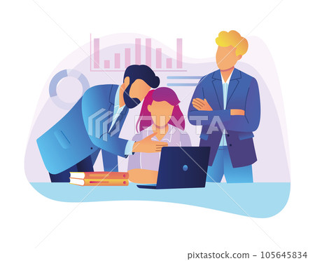 Vector illustration. office. presentation - Stock Illustration ...