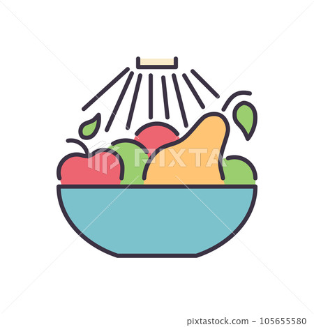 Wash fruits related vector icon - Stock Illustration [105655580] - PIXTA