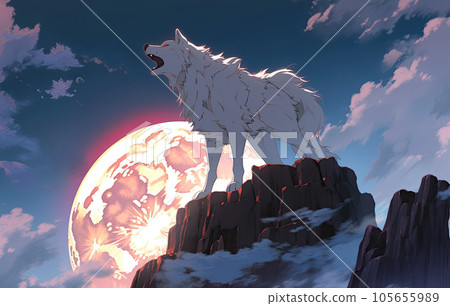 White Wolf Growling Animation