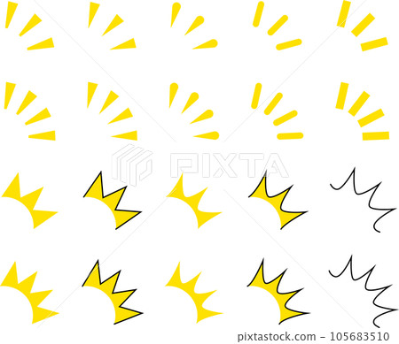 Vector illustration set of yellow surprise,... - Stock Illustration ...