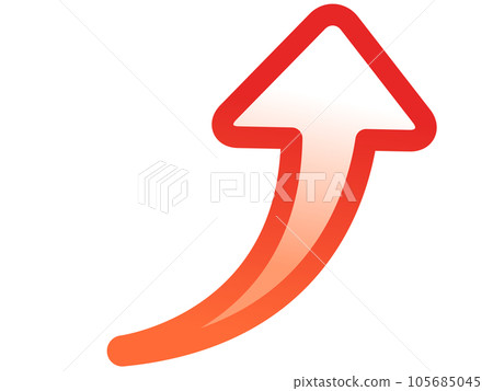 A simple illustration of a red bordered arrow... - Stock Illustration ...