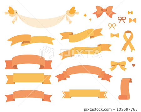 set of simple ribbons - Stock Illustration [105697765] - PIXTA