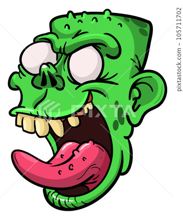 Cartoon funny zombie character design with... - Stock Illustration ...