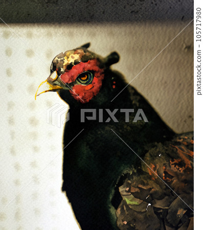 A bird with a gallant face Generative AI - Stock Illustration ...