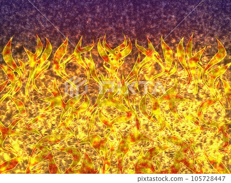 golden unique flame wallpaper - Stock Illustration [105728447] - PIXTA