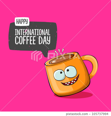 International coffee day graphic illustration...-插圖素材 [105737994] - PIXTA圖庫