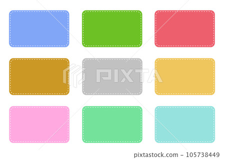 Rectangular felt fabric style title heading set - Stock Illustration ...