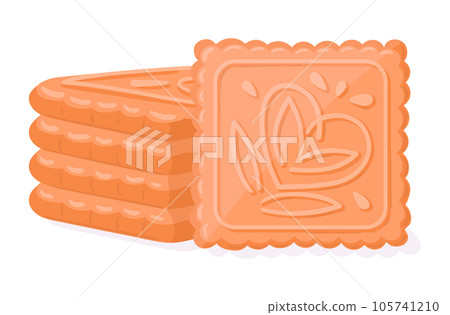 Shortbread cookies. Cartoon homemade tasty... - Stock Illustration ...