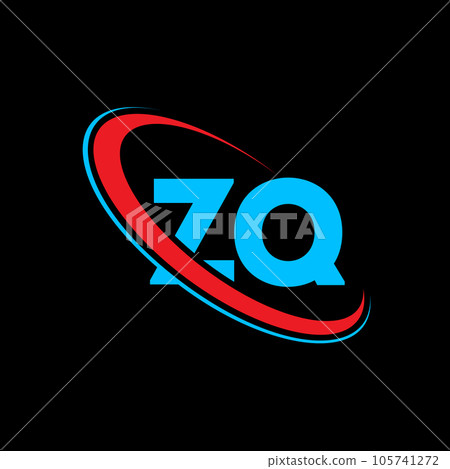 ZQ Z Q letter logo design. Initial letter ZQ... - Stock Illustration ...