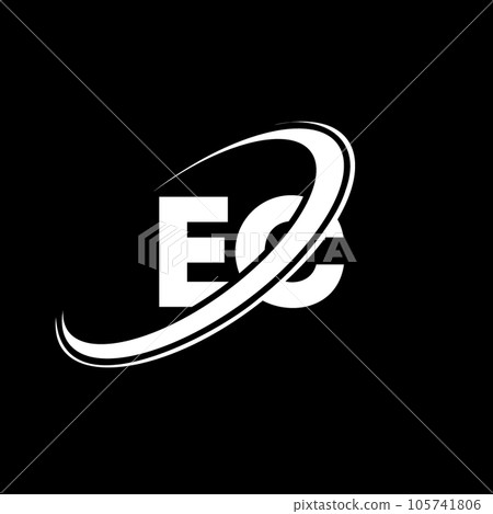 EC E C letter logo design. Initial letter EC... - Stock Illustration ...