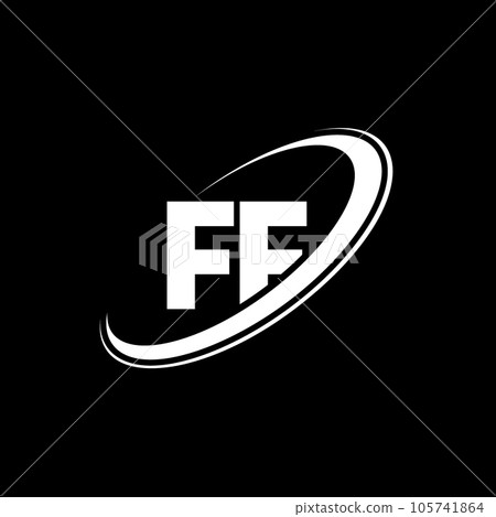 FF F F letter logo design. Initial letter FF... - Stock Illustration ...
