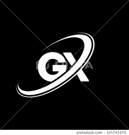 GX G X letter logo design. Initial letter GX... - Stock Illustration ...