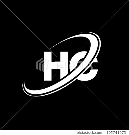 HC H C letter logo design. Initial letter HC... - Stock Illustration ...