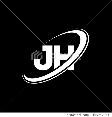 JH J H letter logo design. Initial letter JH... - Stock Illustration ...