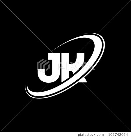 JK J K letter logo design. Initial letter JK... - Stock Illustration ...