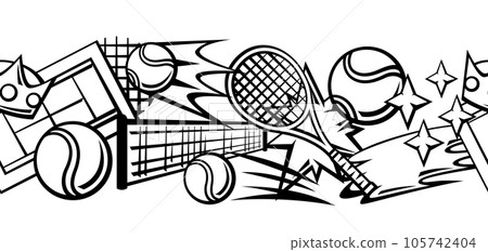Pattern with tennis items. Sport club... - Stock Illustration ...