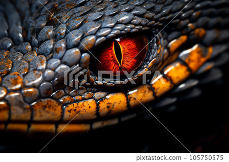 Snake closeup, Generative Ai - Stock Illustration [105750575] - PIXTA